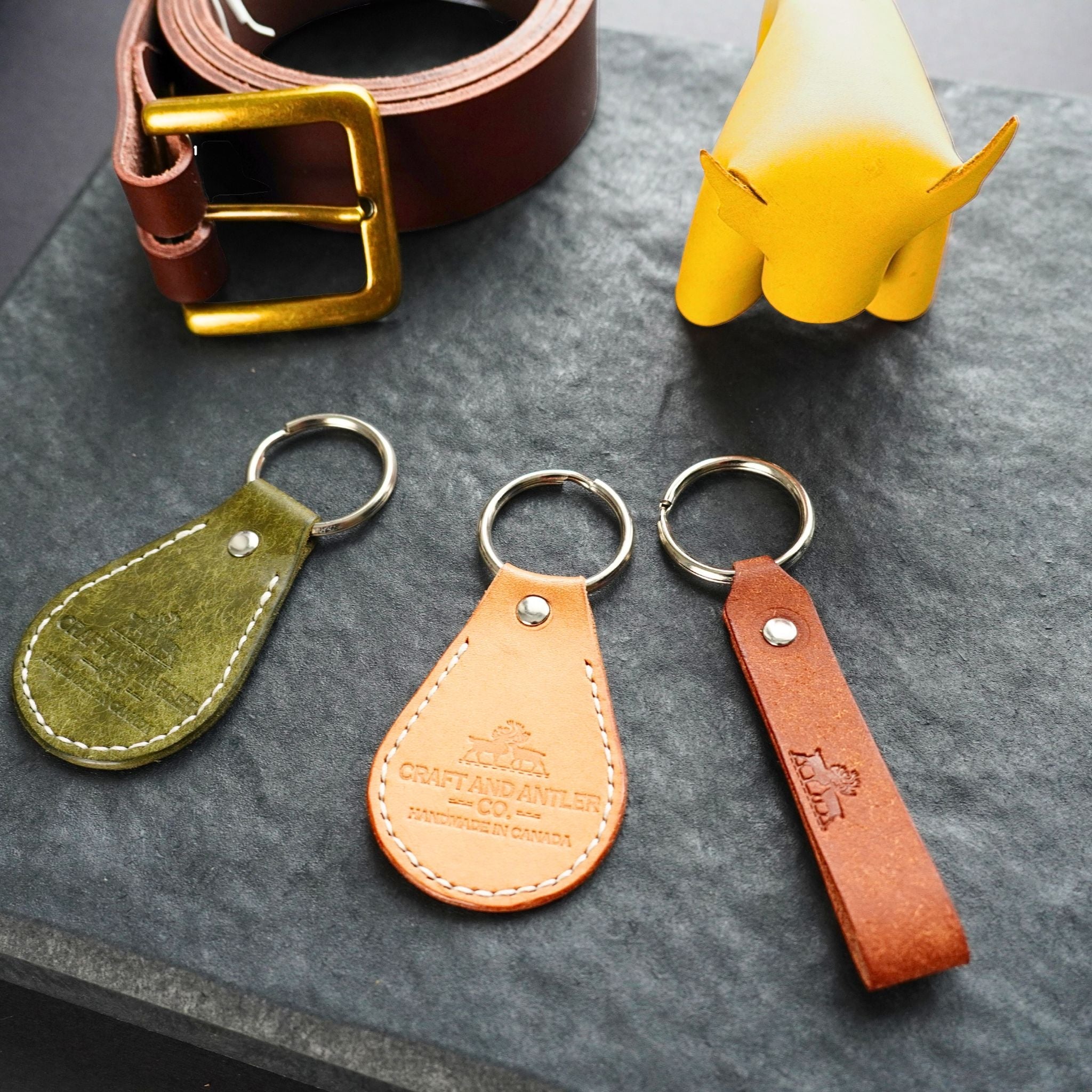 Handcrafted Leather Accessories | Keychains, Belts & More